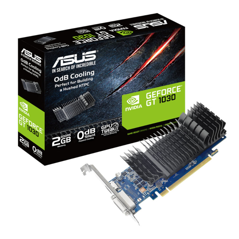 ASUS GeForce GT1030 2GB GDDR5 Low Profile Silent Graphics Card ...