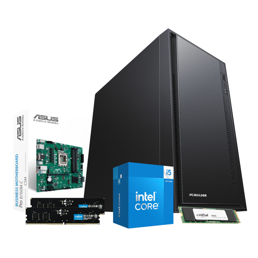 PCBuilder Intel i5-14400 OFFICE Master Windows 11 Desktop PC ...