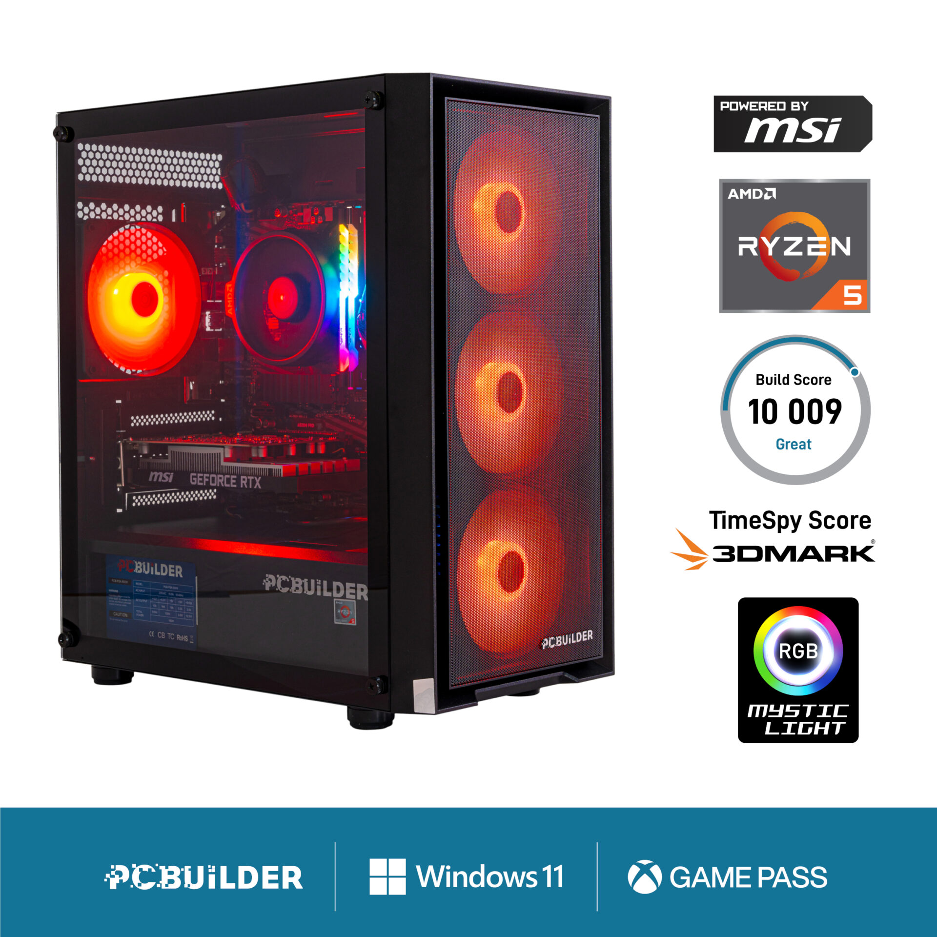 PCBuilder Ryzen 5 8400F PHANTOM Windows 11 Gaming PC - Centurion ...